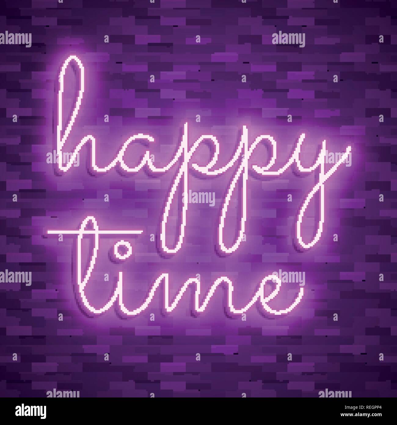 Neon light lettering, Stock vector. Color design Stock Vector Image ...