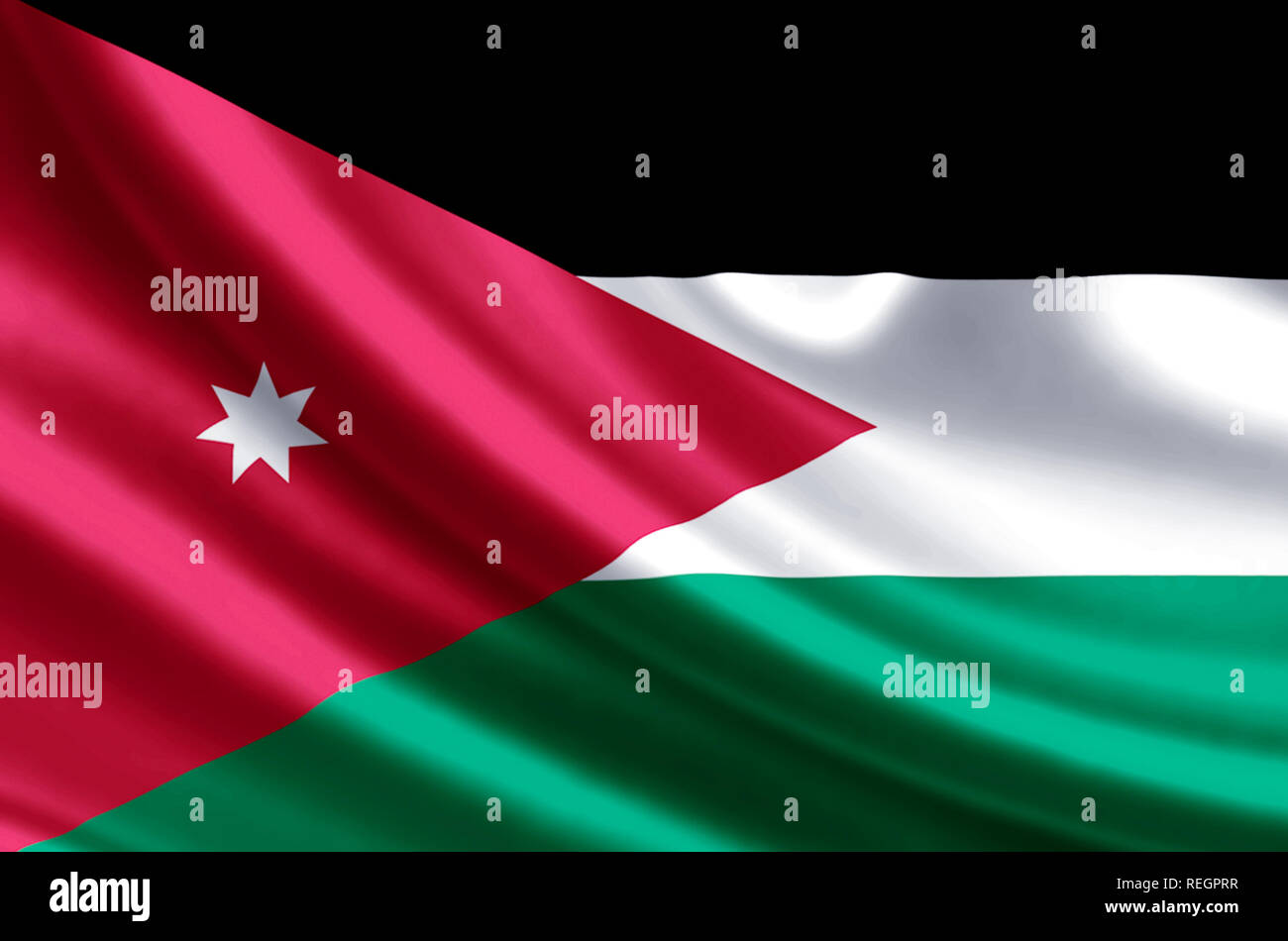 Jordan waving and closeup flag illustration. Perfect for background or ...
