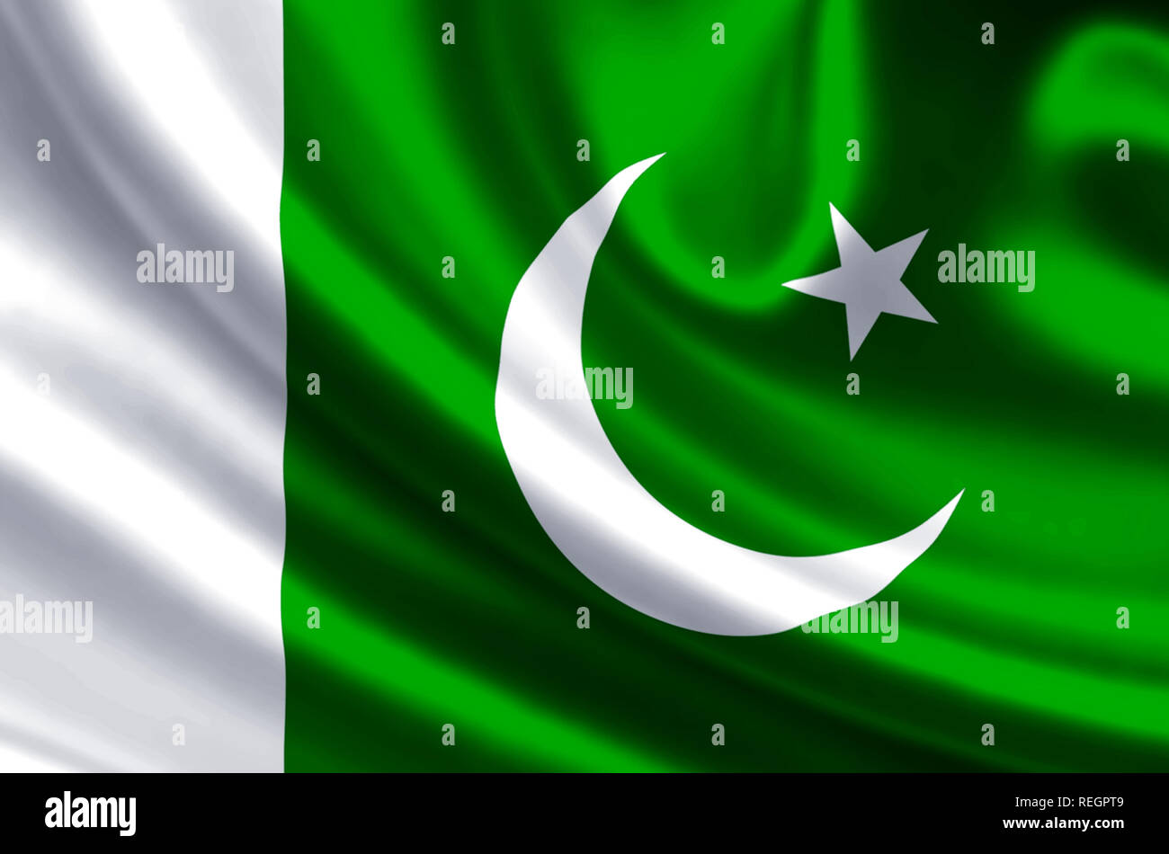 Pakistan waving and closeup flag illustration. Perfect for background ...