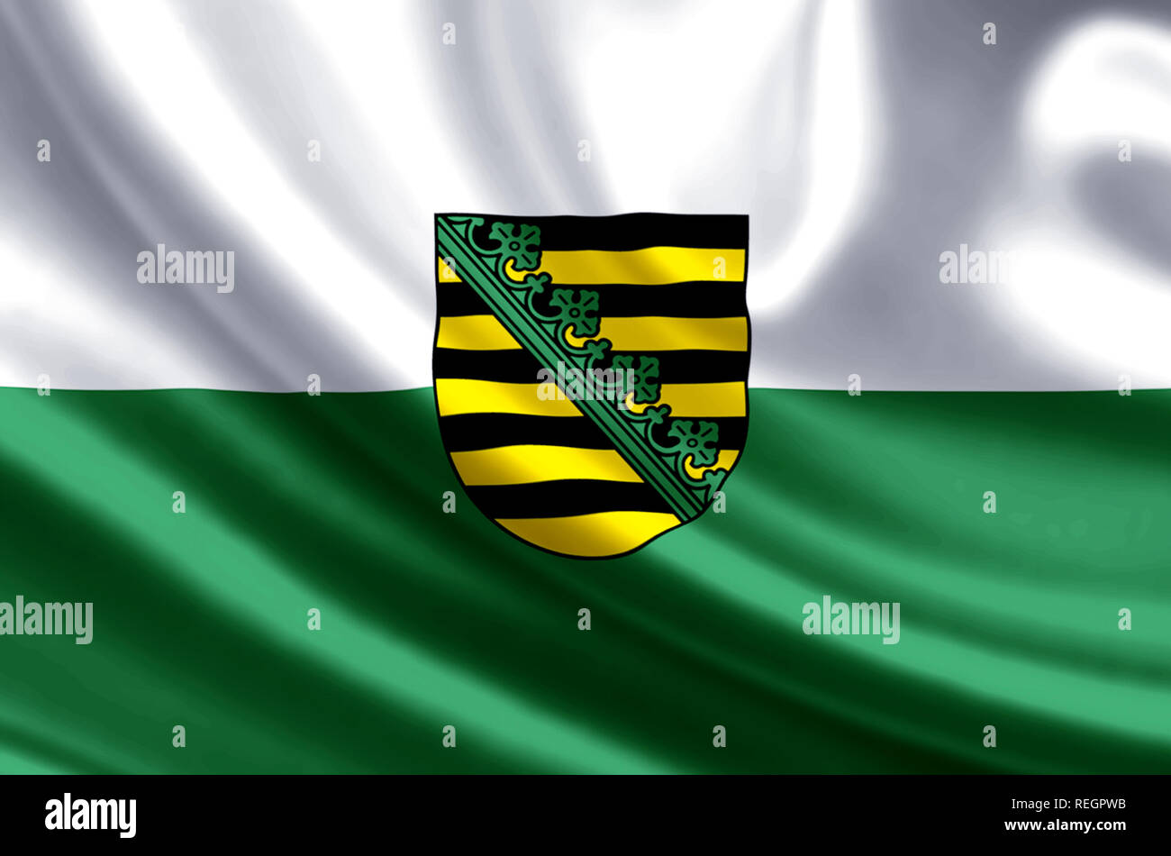 Saxony waving and closeup flag illustration. Perfect for background or ...