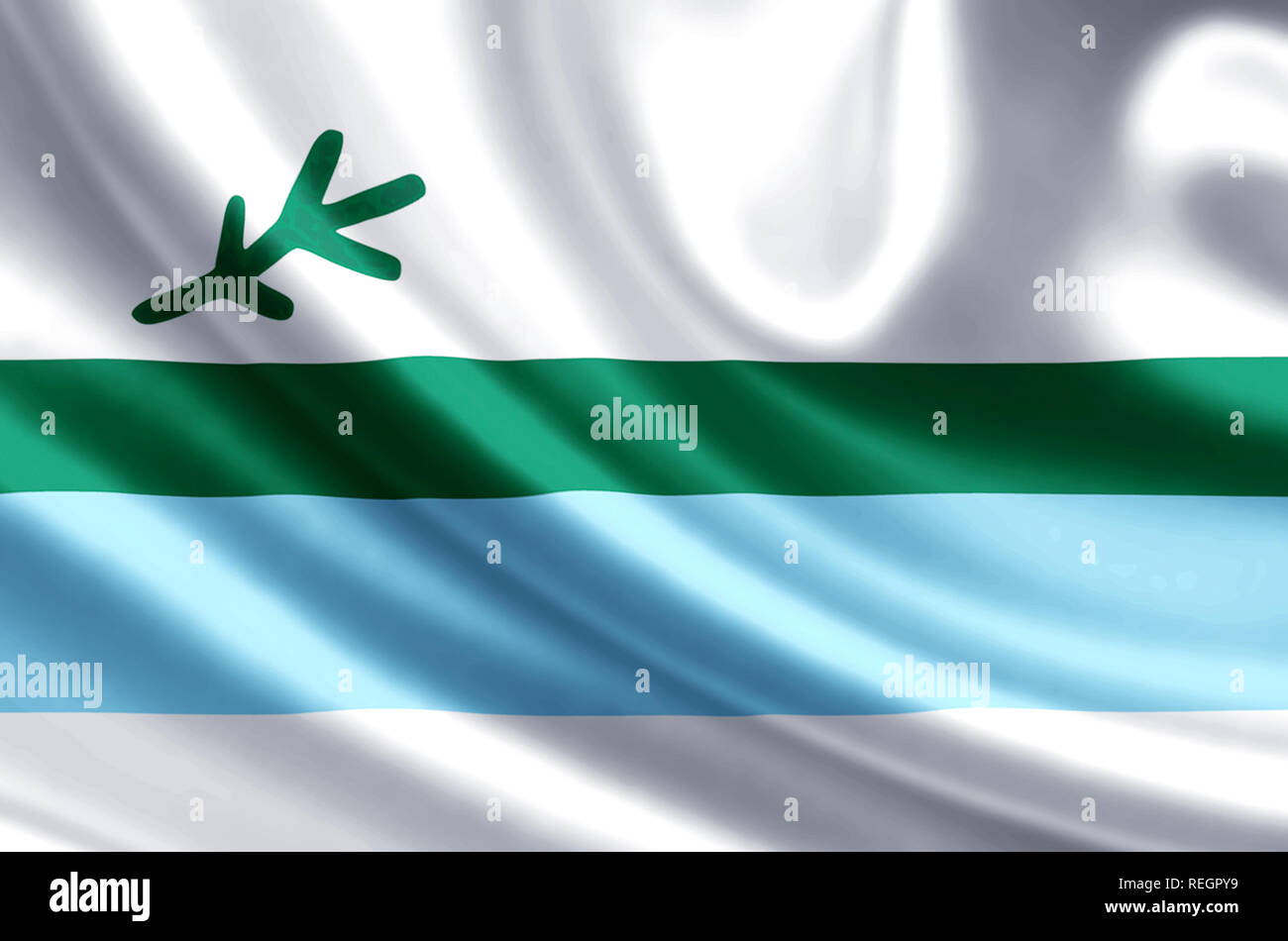 Labrador waving and closeup flag illustration. Perfect for background ...