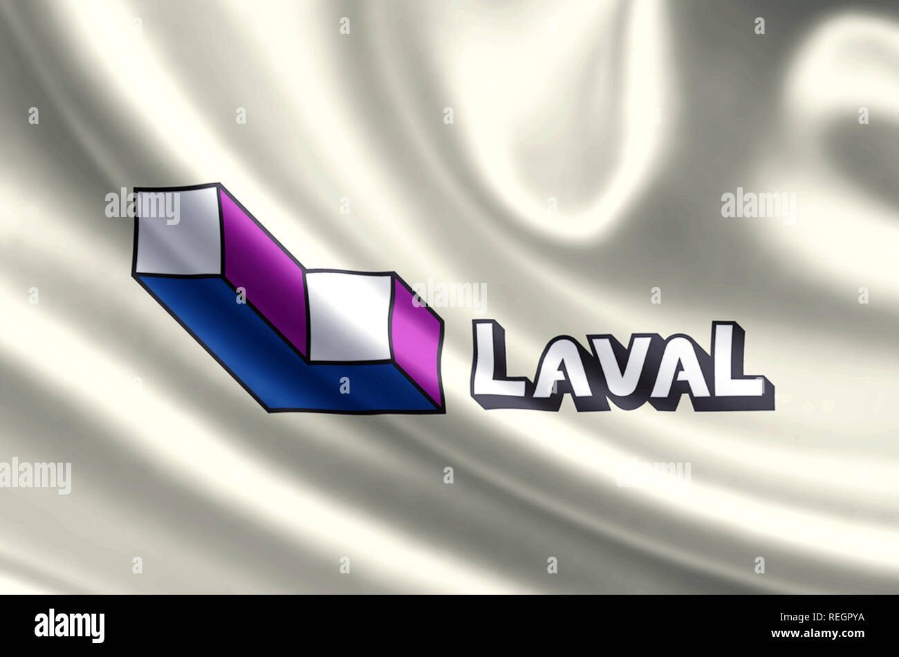 Laval Quebec waving and closeup flag illustration. Perfect for ...