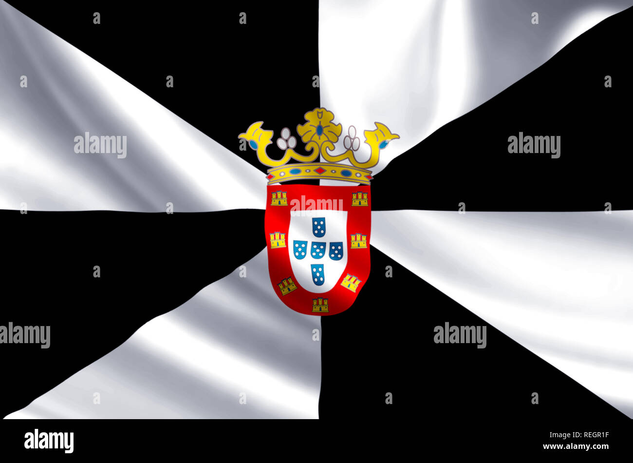 Ceuta waving and closeup flag illustration. Perfect for background or ...