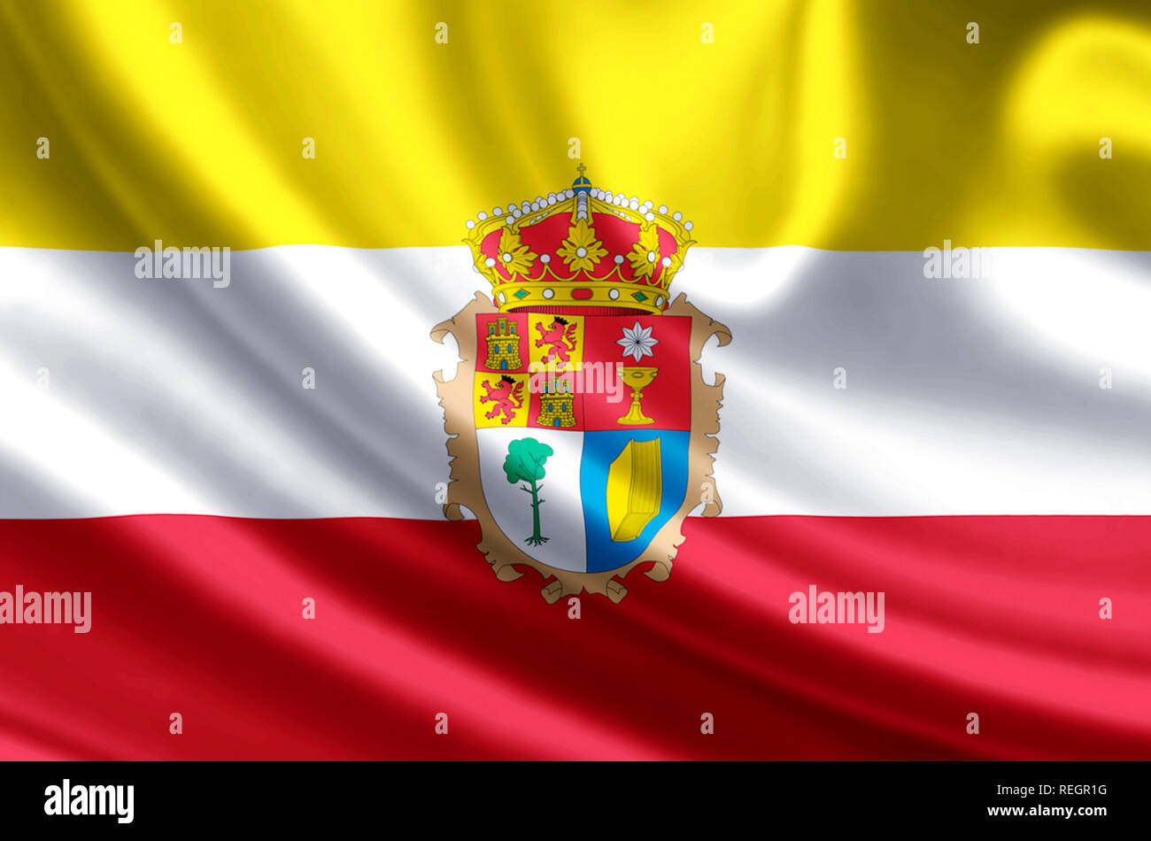Cuenca waving and closeup flag illustration. Perfect for background or ...