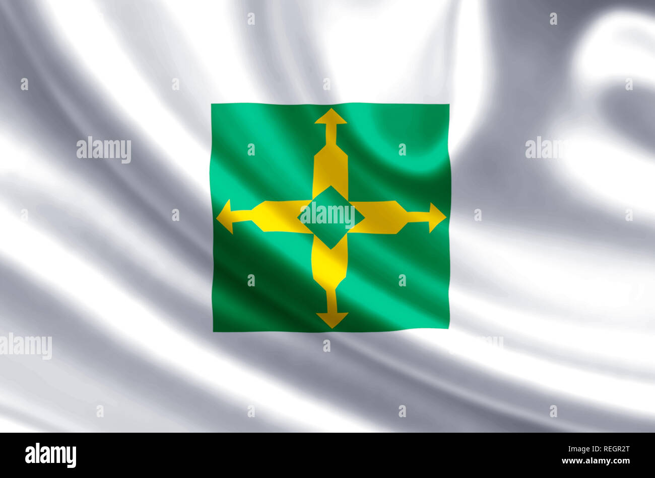 Distrito Federal waving and closeup flag illustration. Perfect for ...