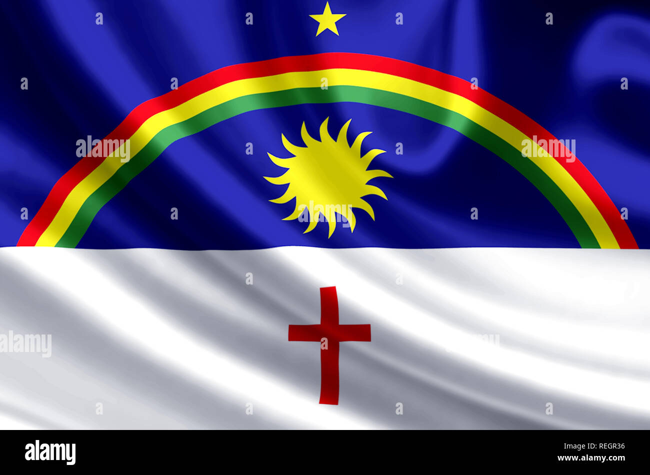 Pernambuco waving and closeup flag illustration. Perfect for background ...