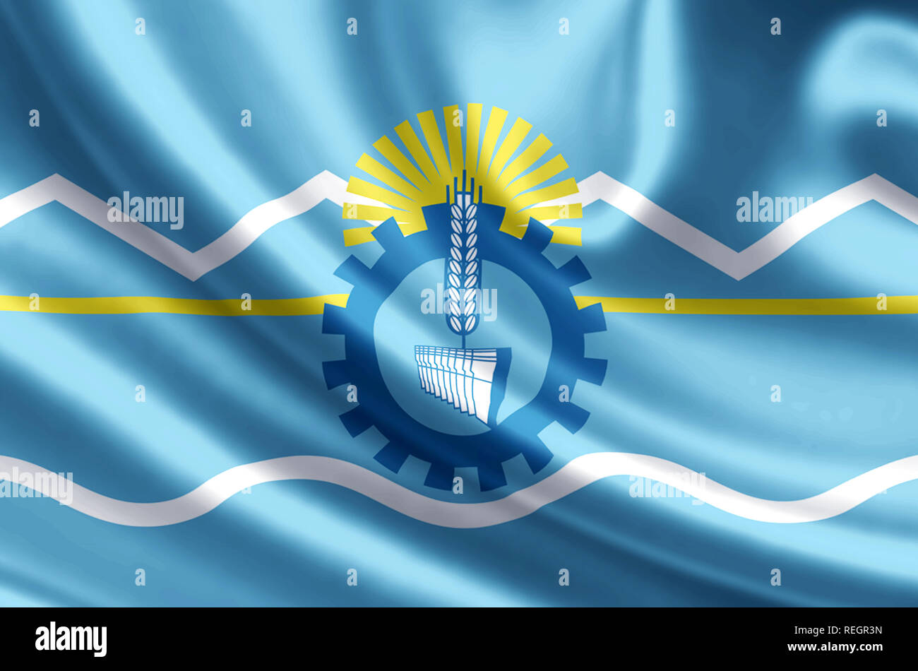 Chubut waving and closeup flag illustration. Perfect for background or ...