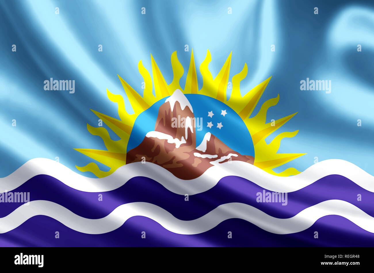 Santa Cruz waving and closeup flag illustration. Perfect for background ...