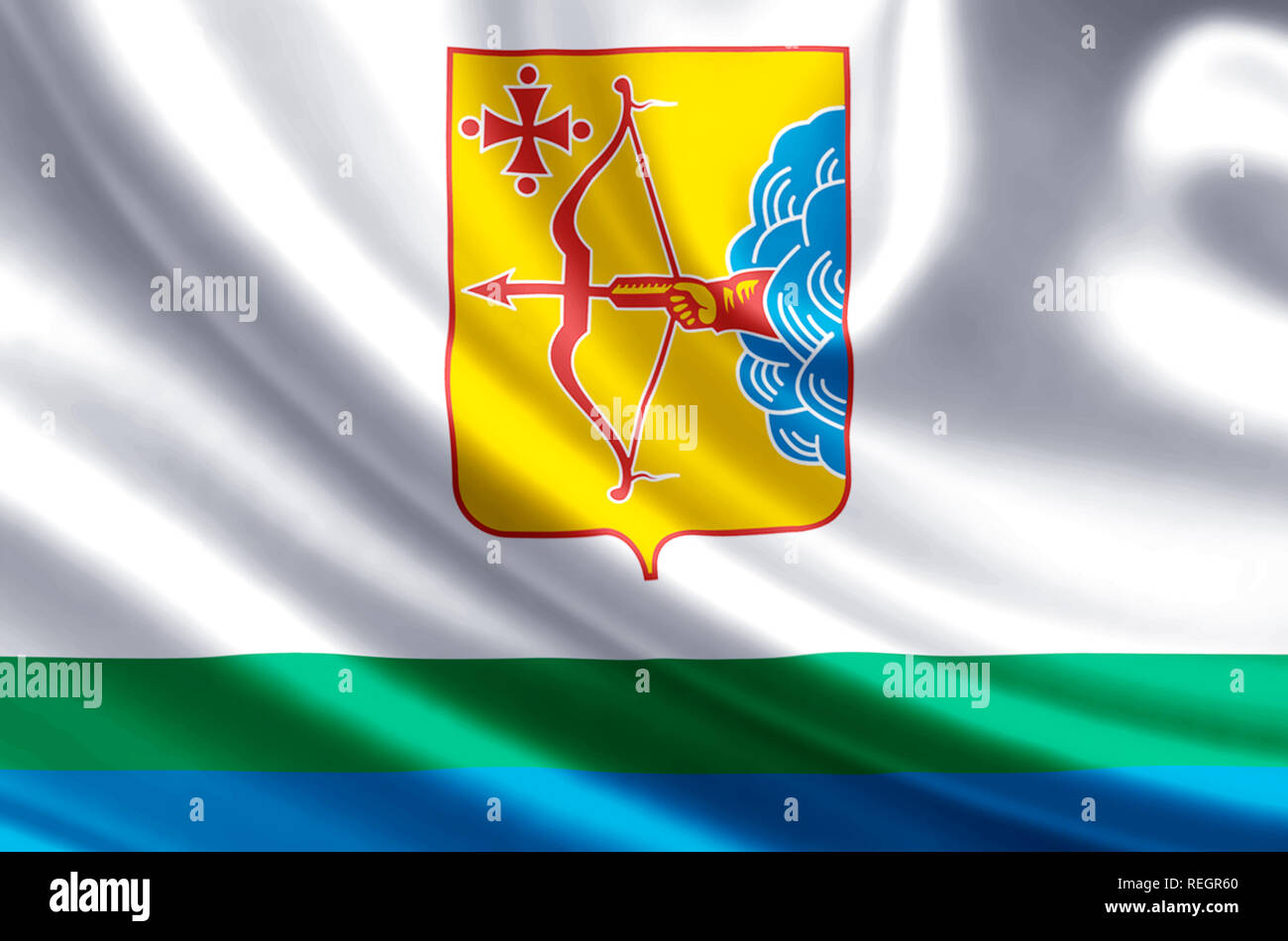 Kirov waving and closeup flag illustration. Perfect for background or ...