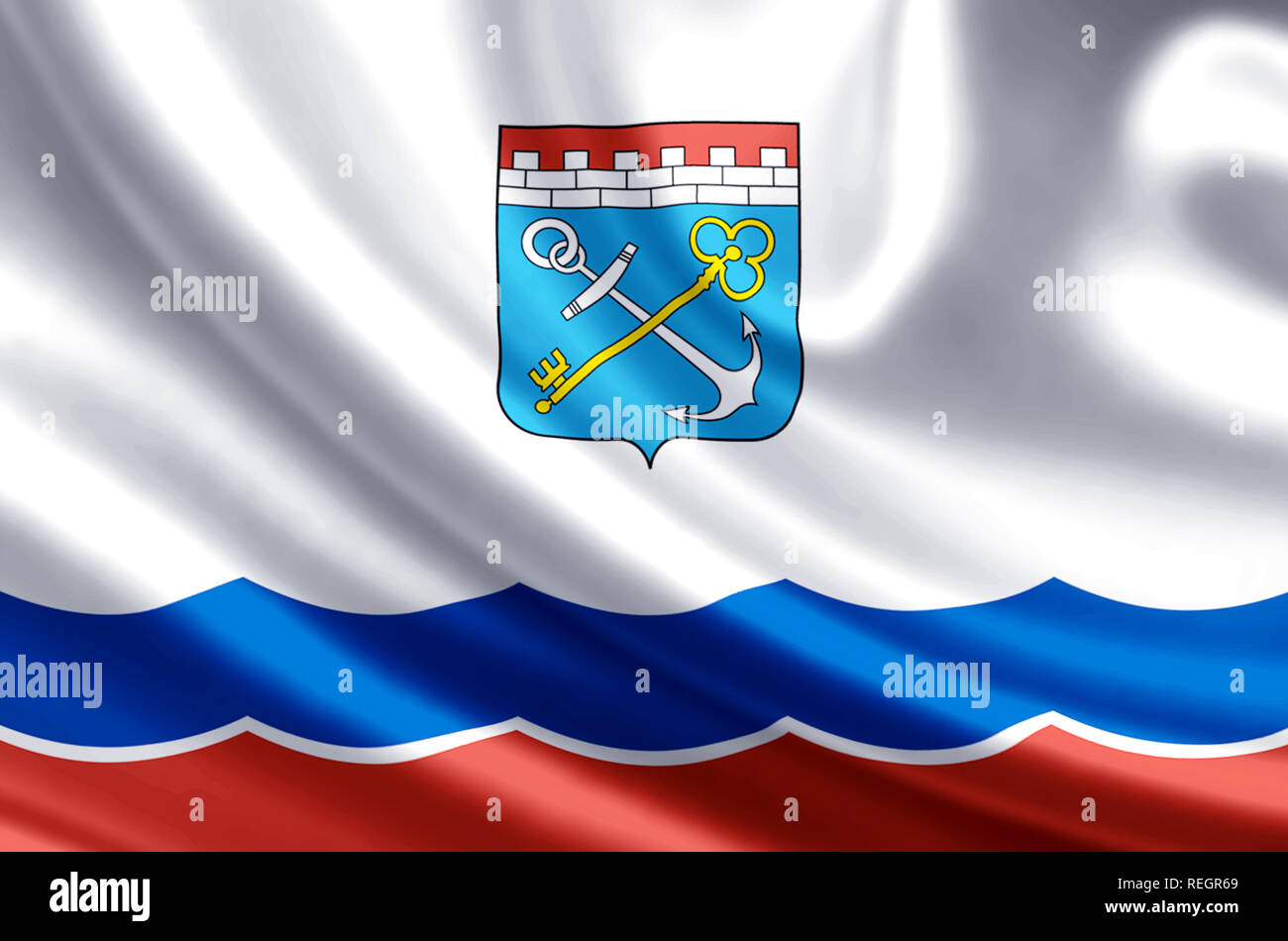 Leningrad waving and closeup flag illustration. Perfect for background ...