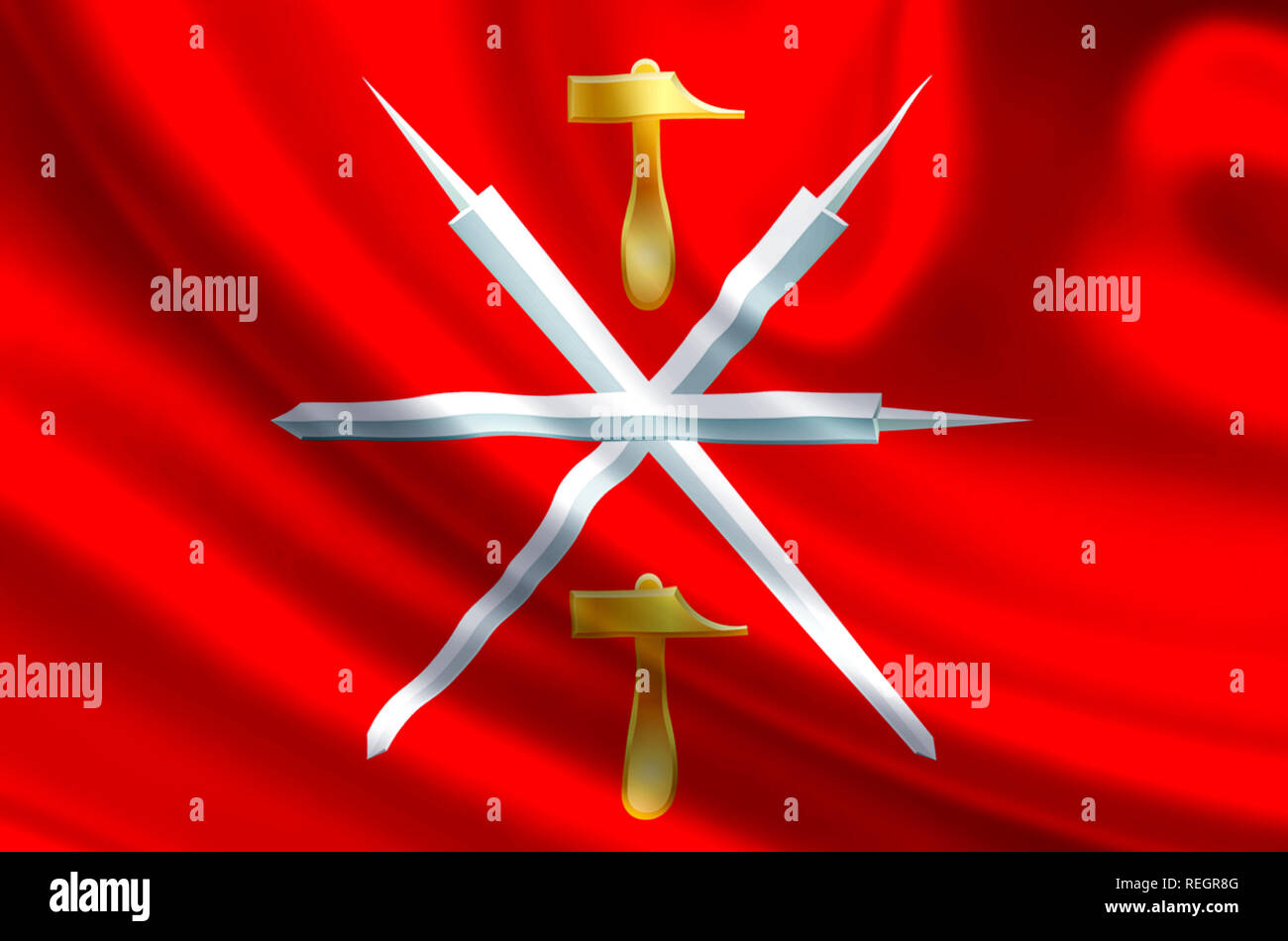 Tula waving and closeup flag illustration. Perfect for background or ...