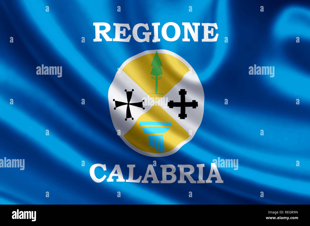 Calabria waving and closeup flag illustration. Perfect for background ...