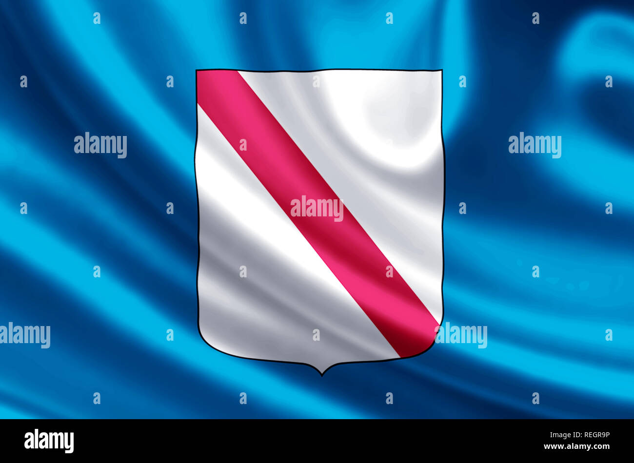 Campania waving and closeup flag illustration. Perfect for background ...