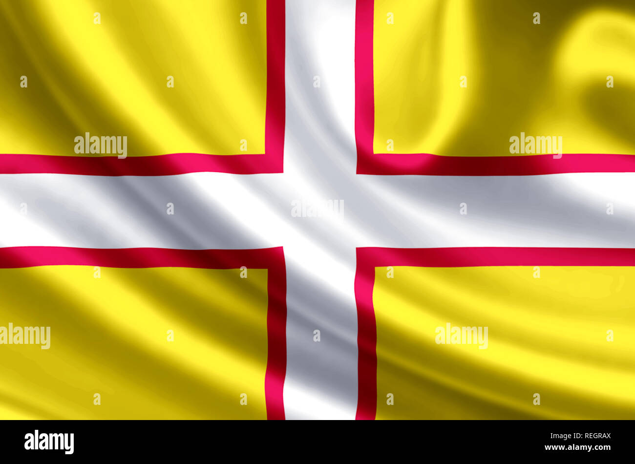 Dorset waving and closeup flag illustration. Perfect for background or ...