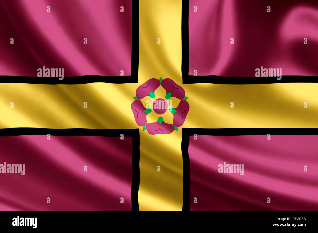 Northamptonshire waving and closeup flag illustration. Perfect for ...