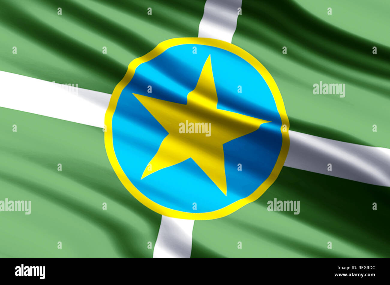 Jackson Mississippi waving and closeup flag illustration. Perfect for ...
