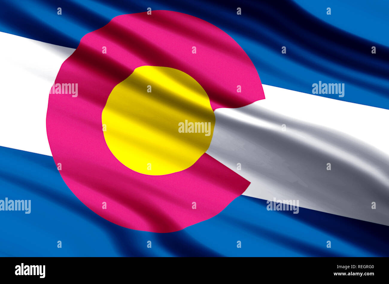Colorado waving and closeup flag illustration. Perfect for background ...