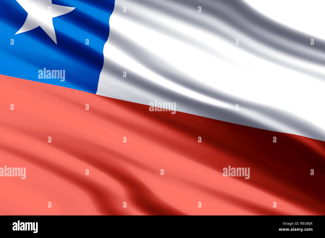 Chile waving and closeup flag illustration. Perfect for background or ...