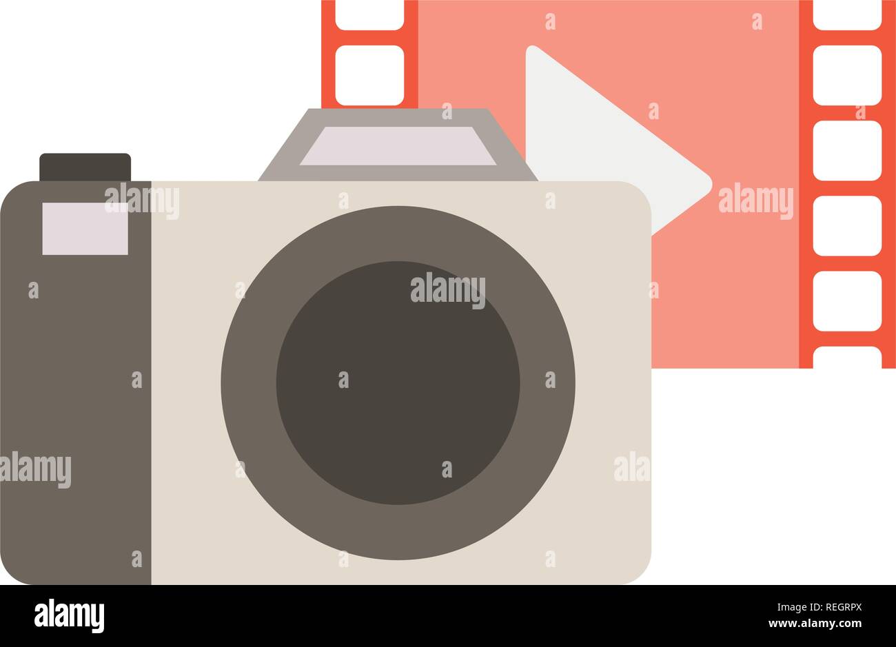 photographic camera with play button icons Stock Vector Image & Art - Alamy
