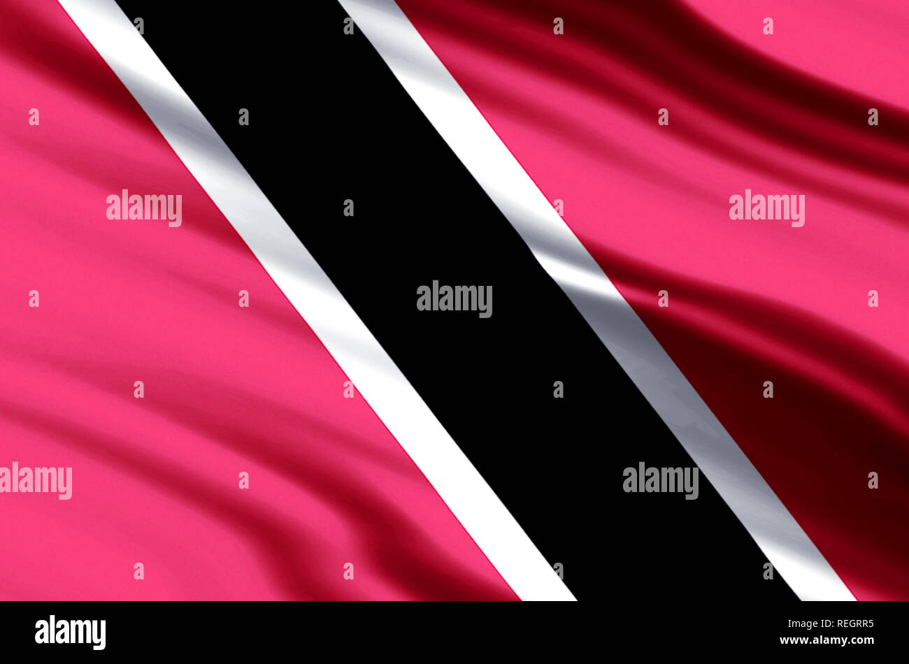 Trinidad and tobago waving and closeup flag illustration. Perfect for ...