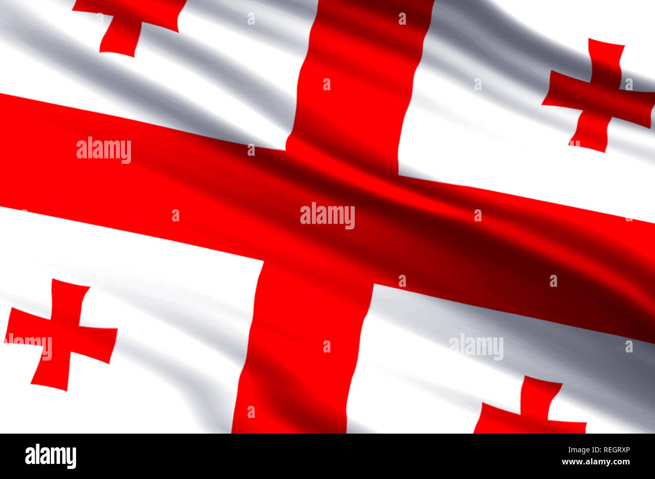 Georgia waving and closeup flag illustration. Perfect for background or ...