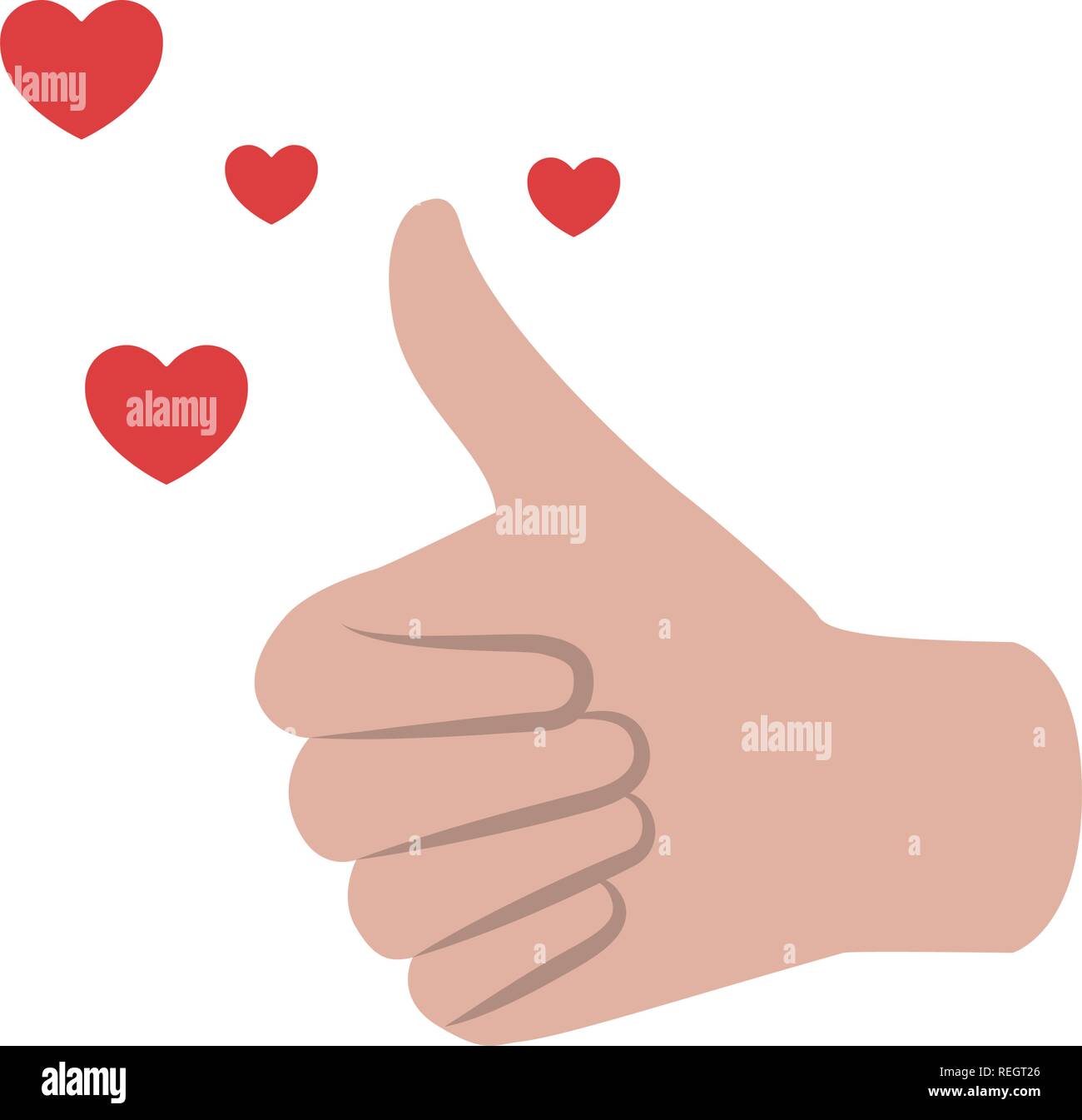 approved hand with heart isolated icon Stock Vector Image & Art - Alamy