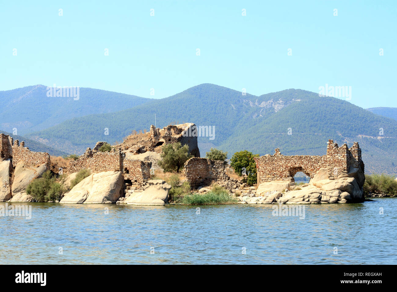 Bafa Lake landscape with great nature - Aydin - Turkey Stock Photo - Alamy