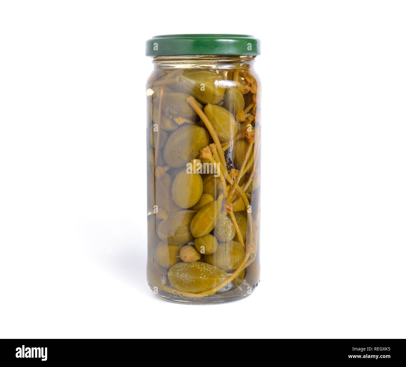 Pickled caper berries isolated on white background Stock Photo - Alamy
