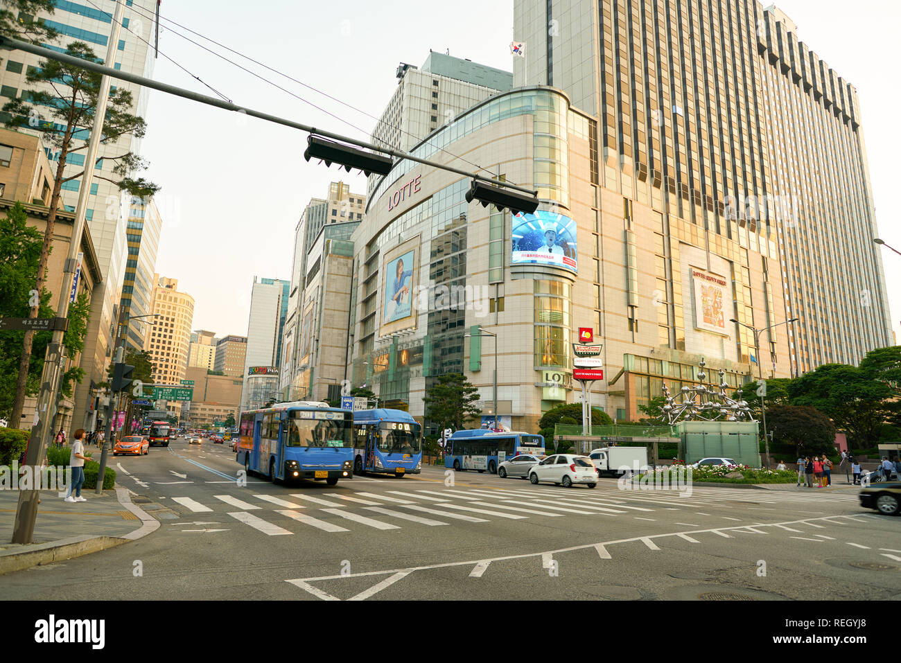 SEOUL, SOUTH KOREA - CIRCA MAY, 2017: Seoul urban landscape. Seoul ...