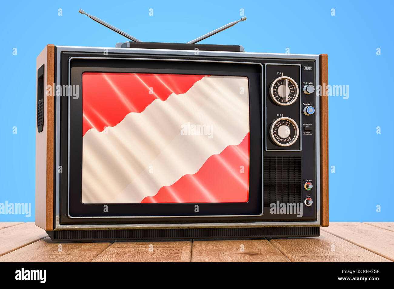 Austrian Television concept, 3D rendering Stock Photo - Alamy