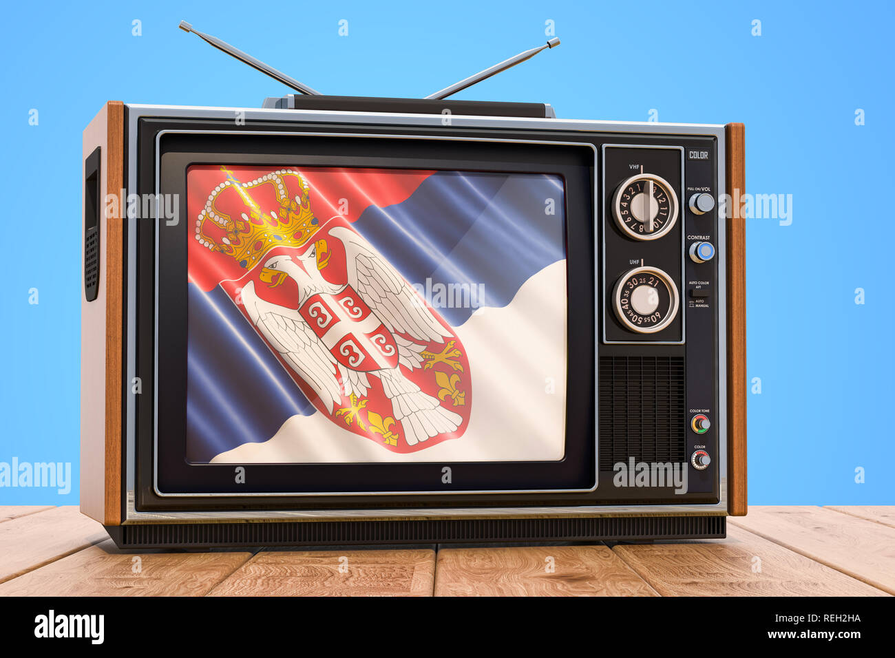 Serbian Television concept, 3D rendering Stock Photo - Alamy