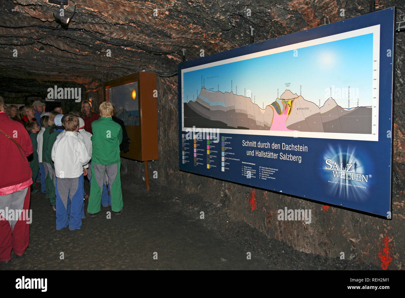 Underground Salt-mine in Hallstatt, Salzkammergut, also known as ...