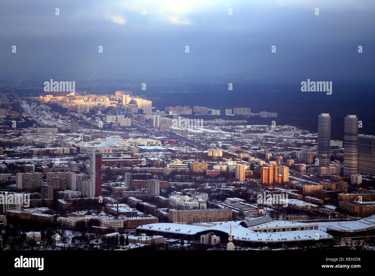 Panorama moscow landmarks sunset hi-res stock photography and images ...