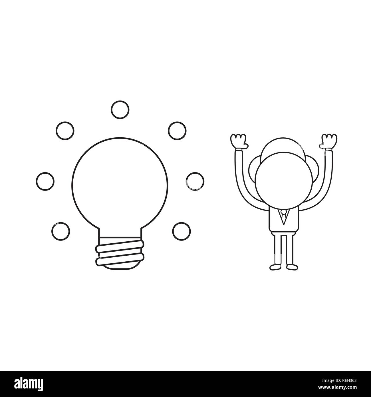Lightbulb character Black and White Stock Photos & Images - Alamy