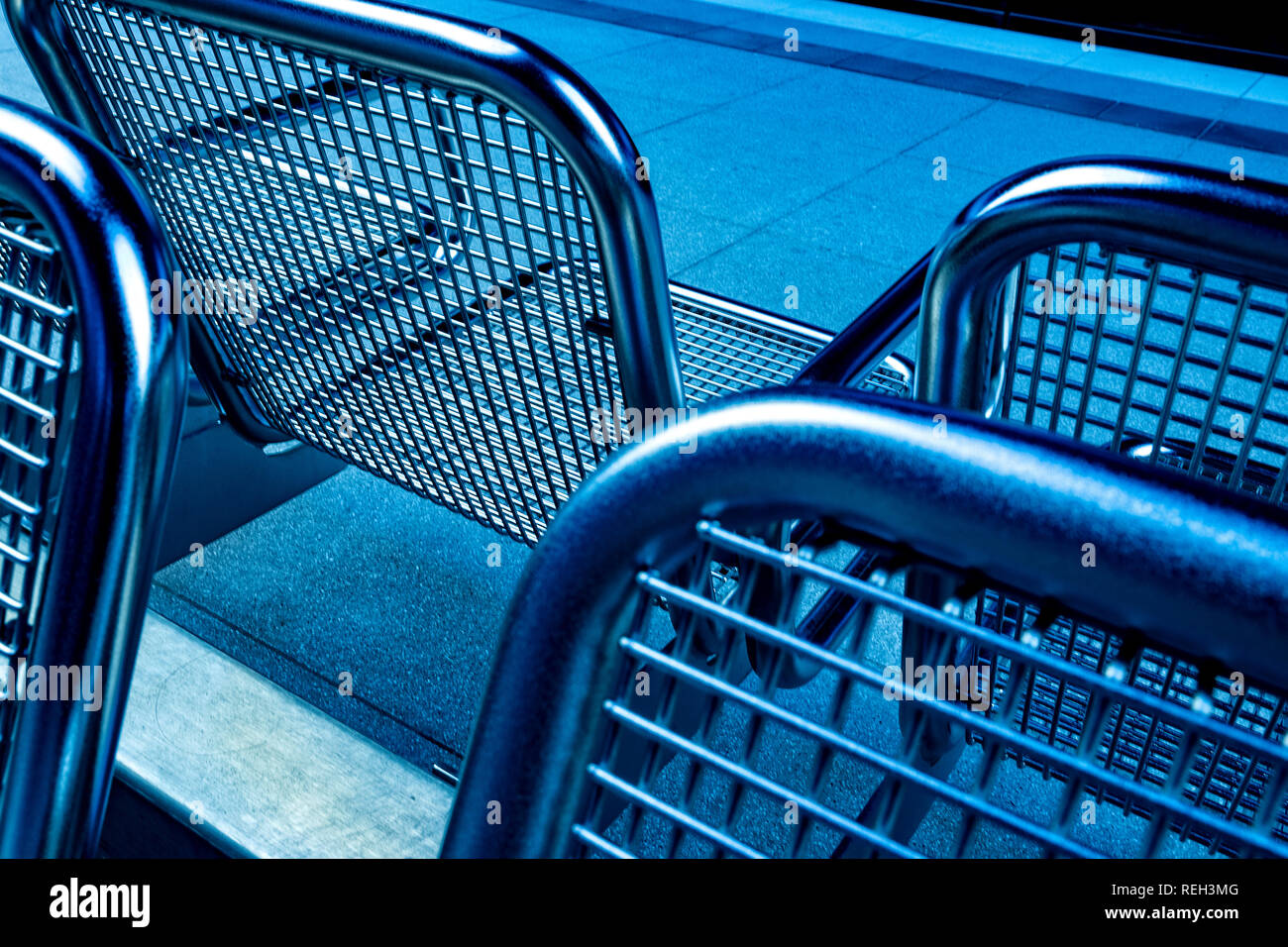 seats at subway station Stock Photo - Alamy