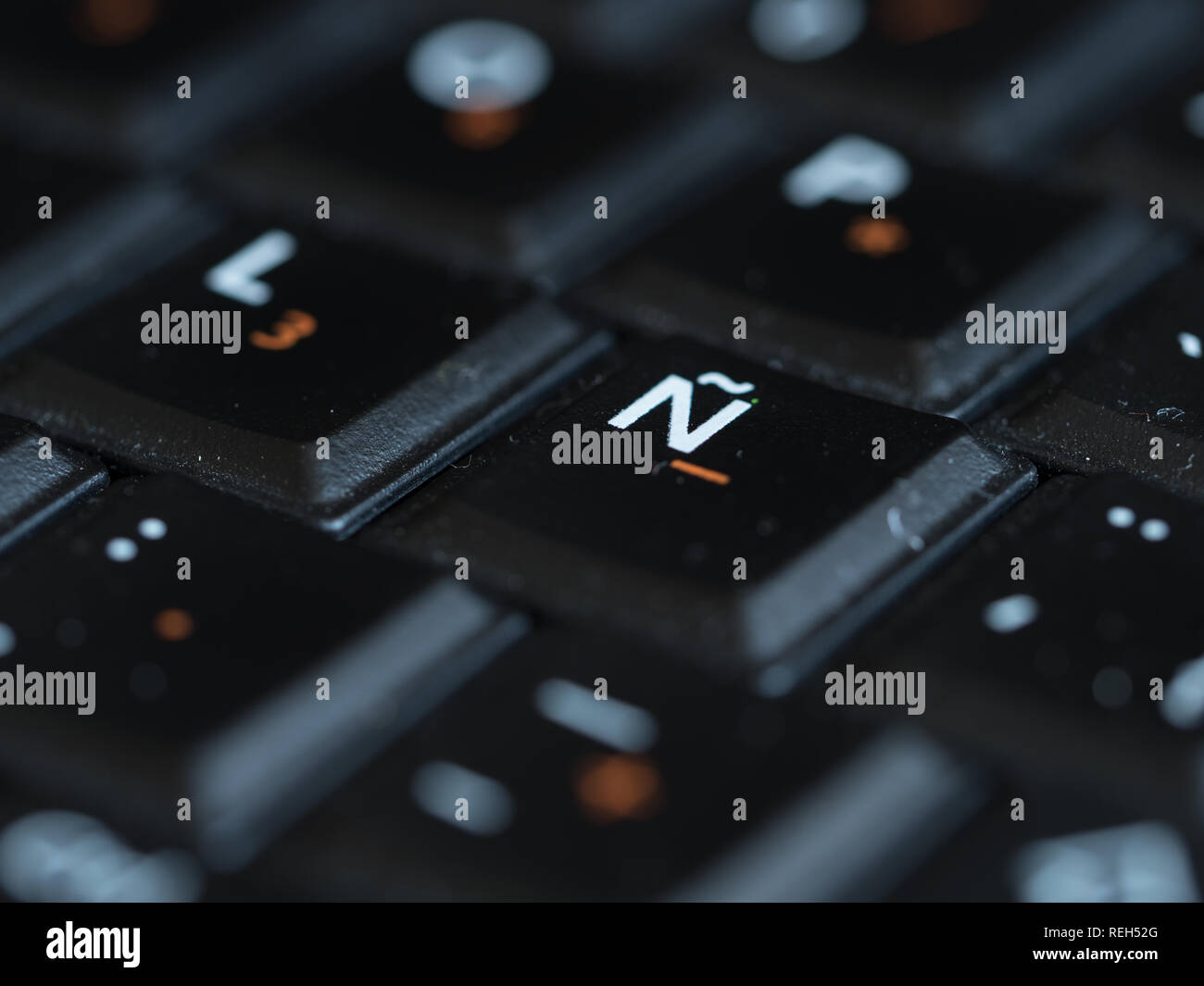 Ñ key on a keyboard Stock Photo - Alamy
