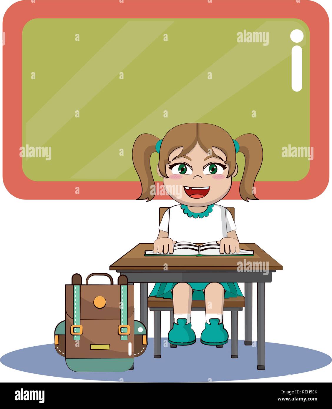 elementary school cartoon Stock Vector Image & Art - Alamy