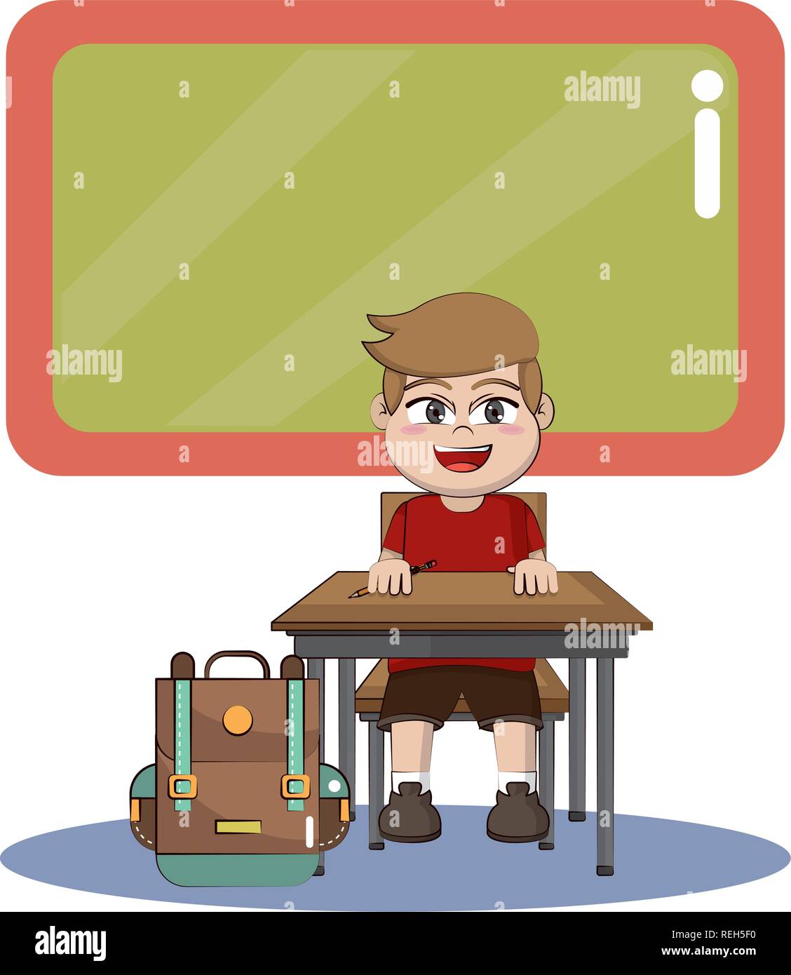elementary school cartoon Stock Vector Image & Art - Alamy