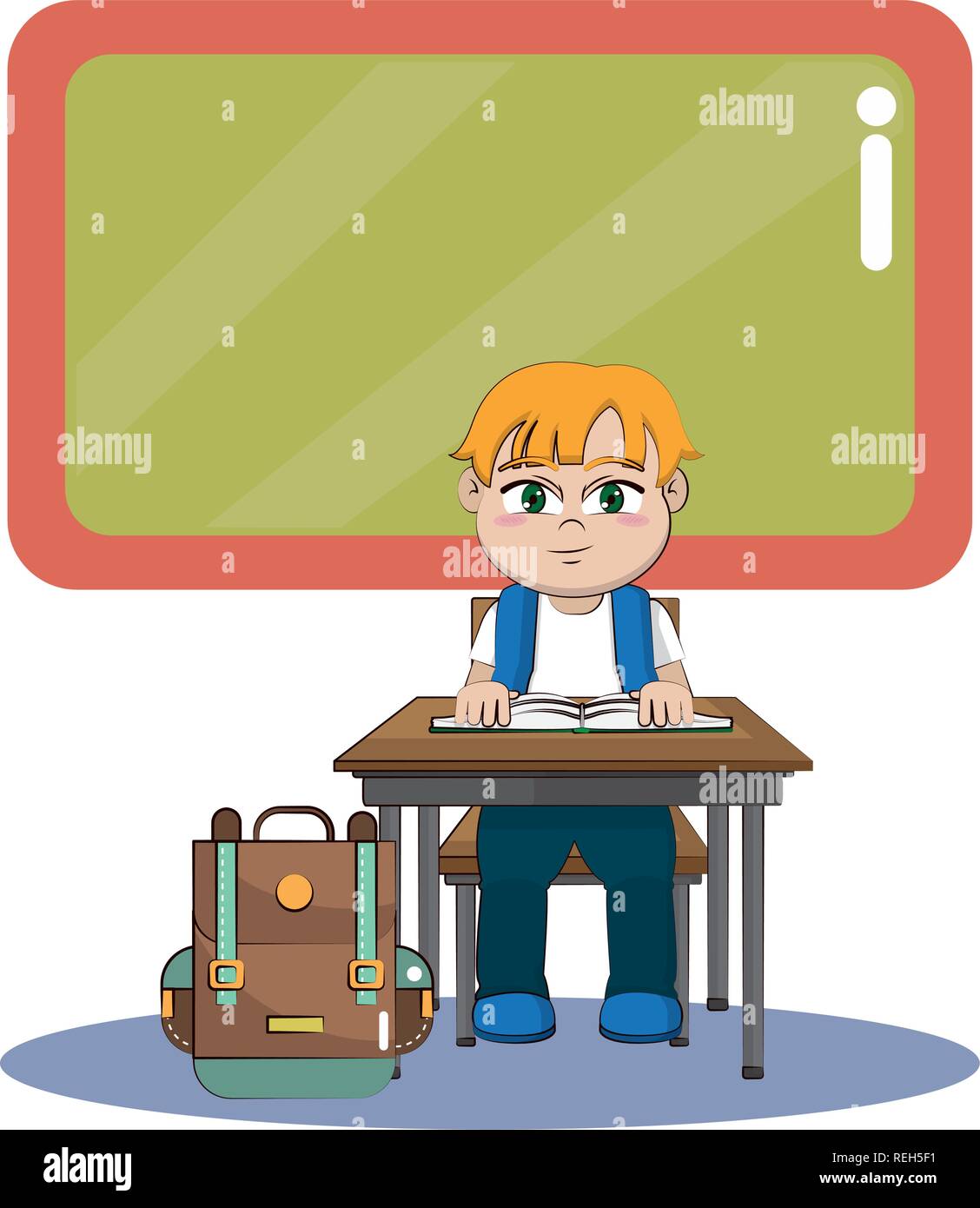 elementary school cartoon Stock Vector Image & Art - Alamy