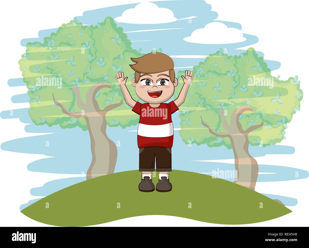 cute child cartoon Stock Vector Image & Art - Alamy