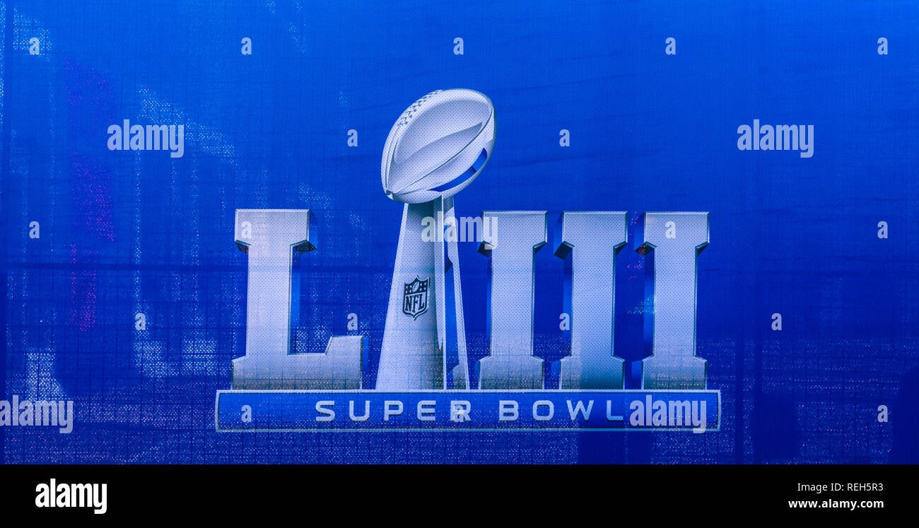 ATLANTA, GEORGIA - January 21, 2019: Superbowl LIII will be played at ...