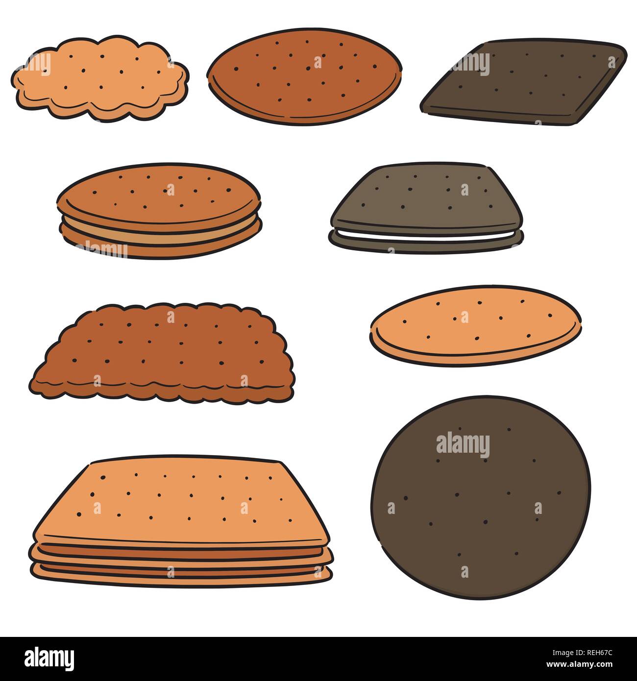 Vanilla collection hand draw Stock Vector Images - Alamy