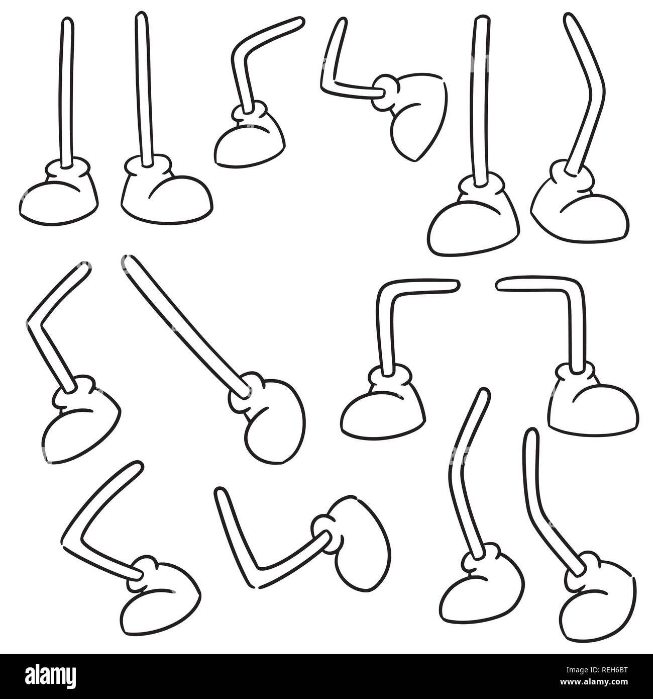 vector set of cartoon leg Stock Vector Image & Art - Alamy