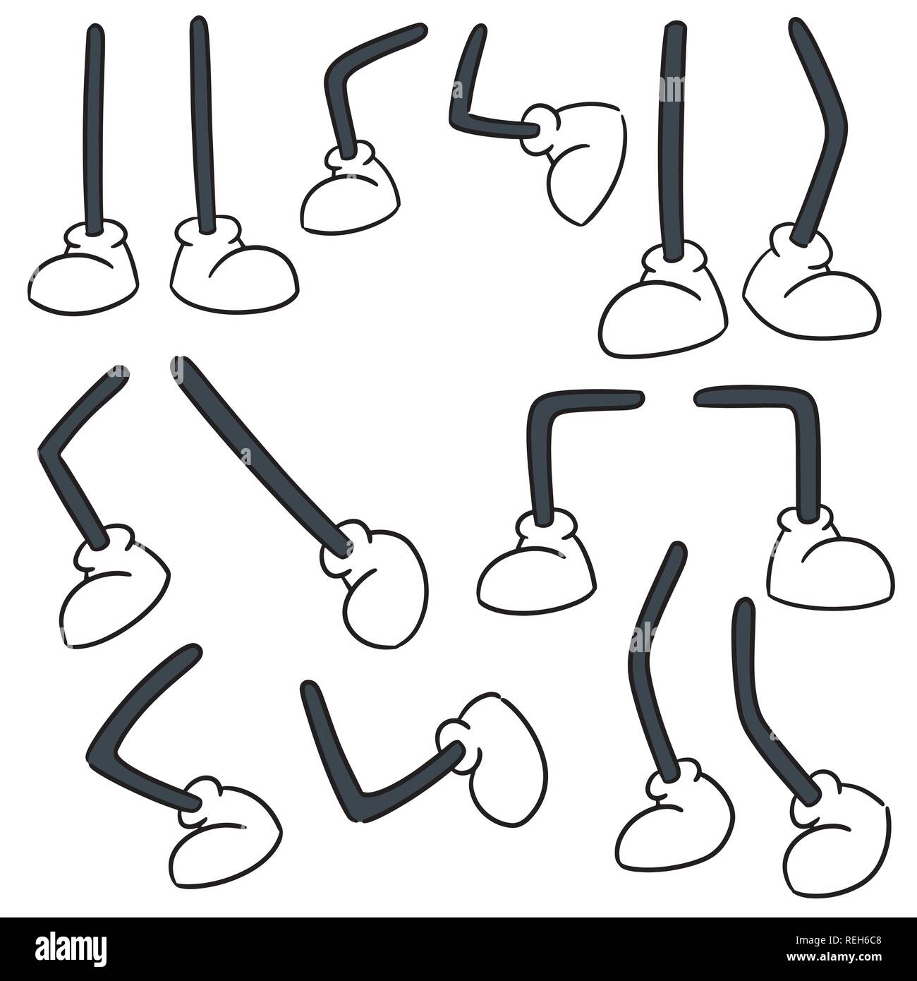 vector set of cartoon leg Stock Vector Image & Art - Alamy