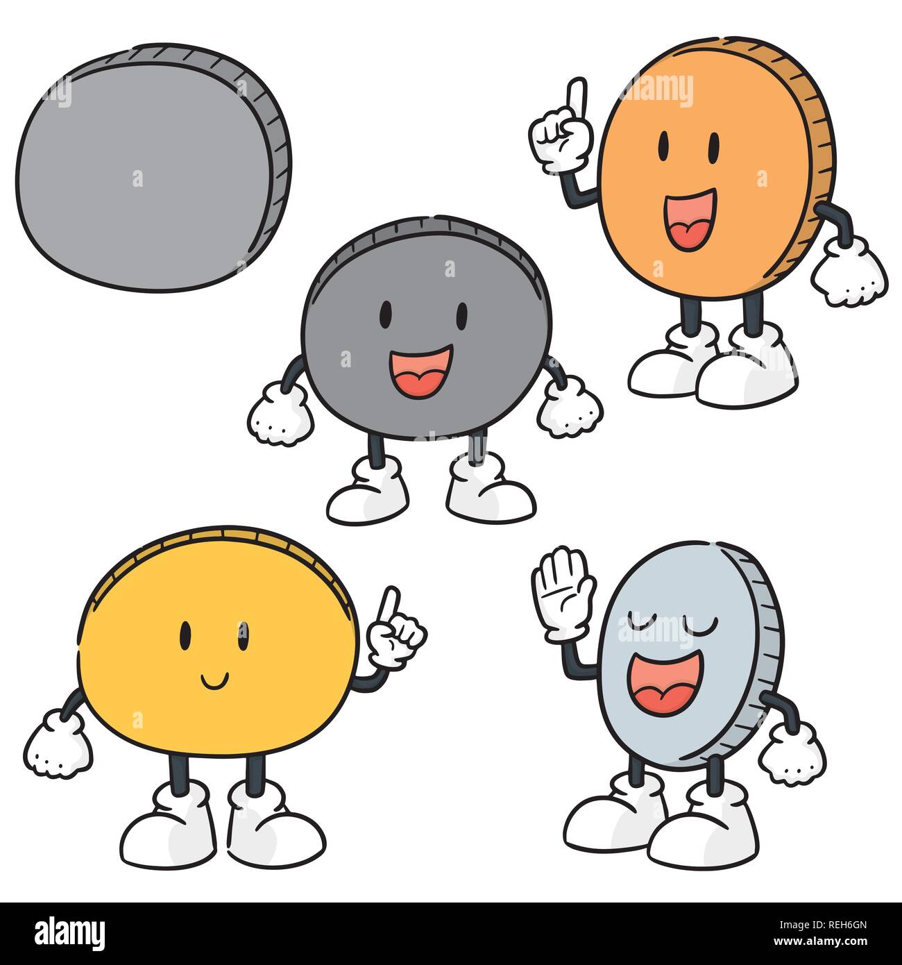 vector set of money cartoon Stock Vector Image & Art - Alamy