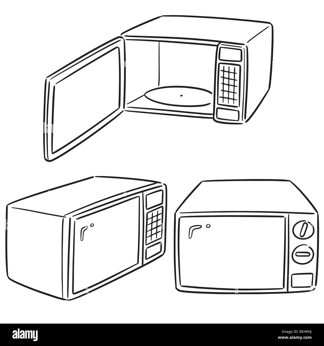 vector set of microwave oven Stock Vector Image & Art - Alamy
