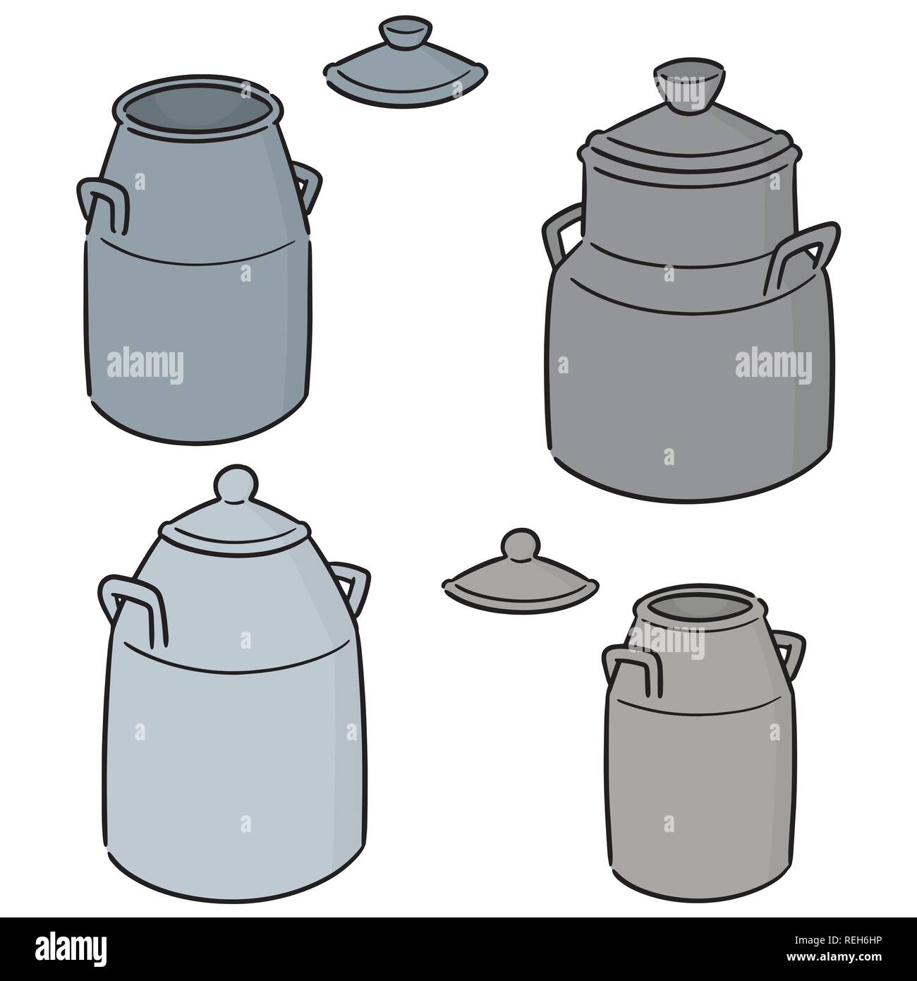 vector set of milk can Stock Vector Image & Art - Alamy