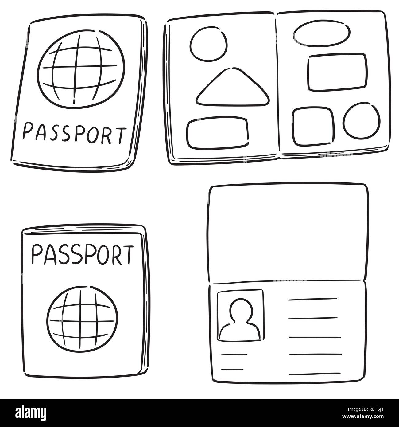 vector set of passport Stock Vector Image & Art - Alamy