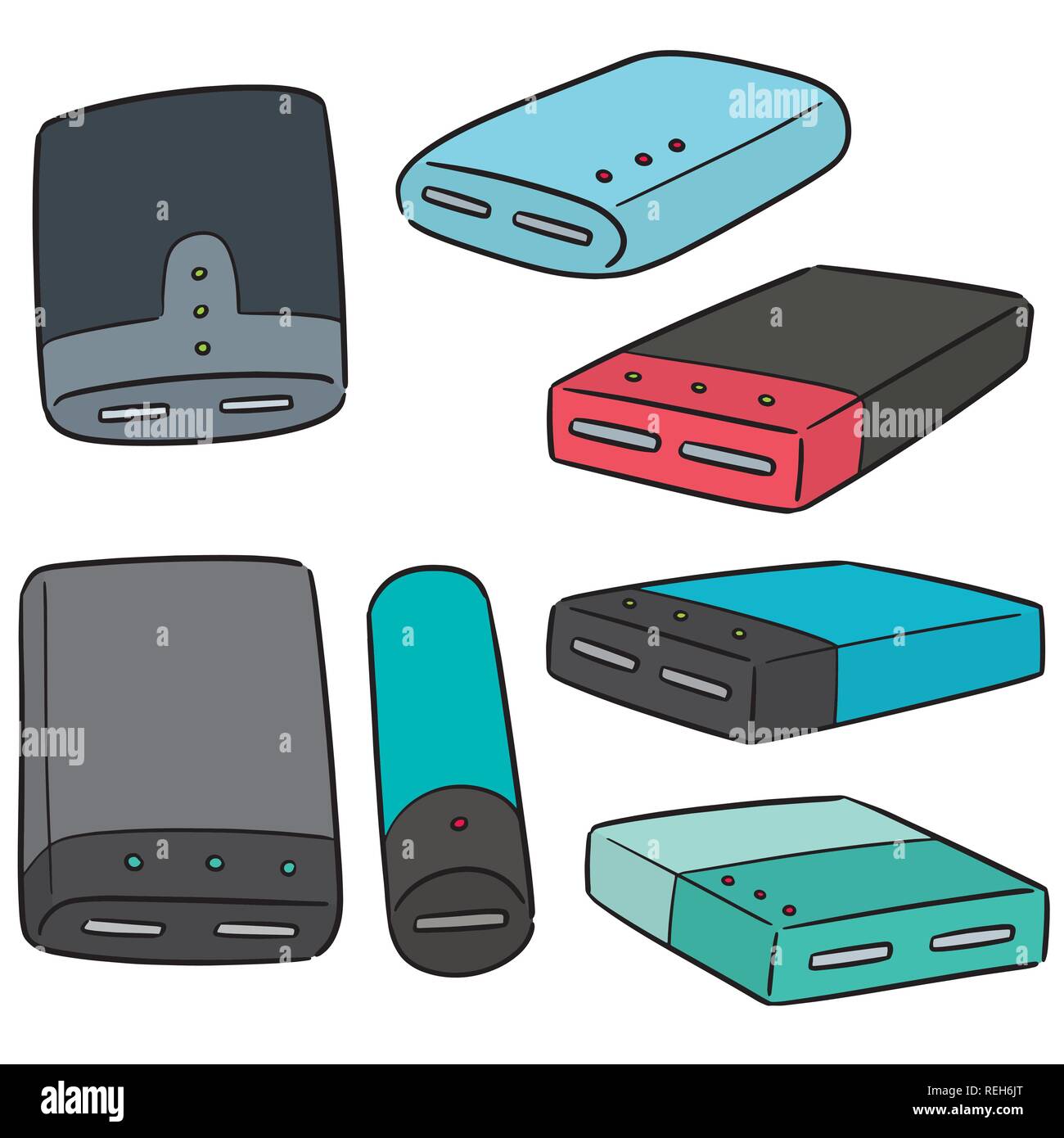 vector set of power bank Stock Vector Image & Art - Alamy