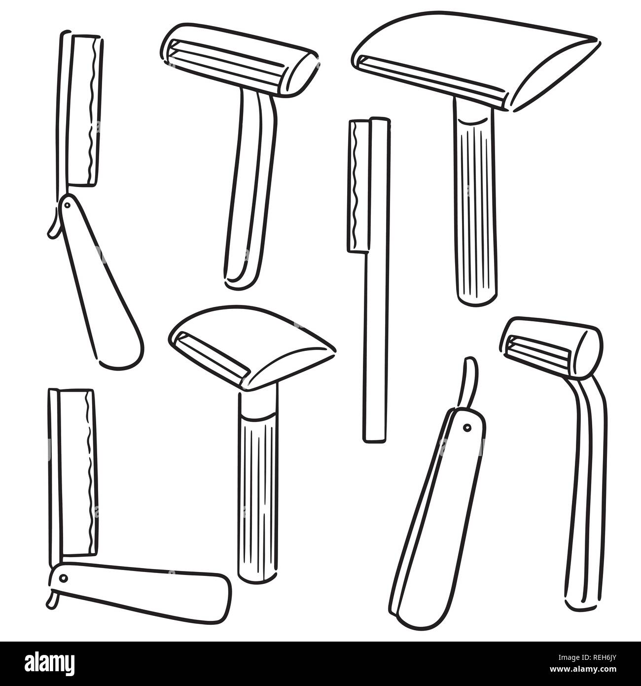 vector set of razor Stock Vector Image & Art - Alamy